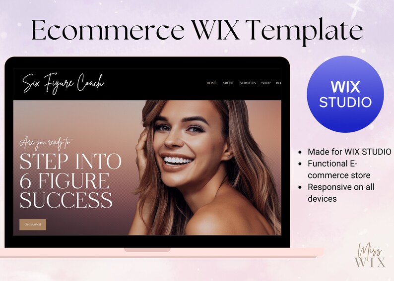 Wix Studio Website Template: Six Figure Coach, Ecommerce Store - Etsy