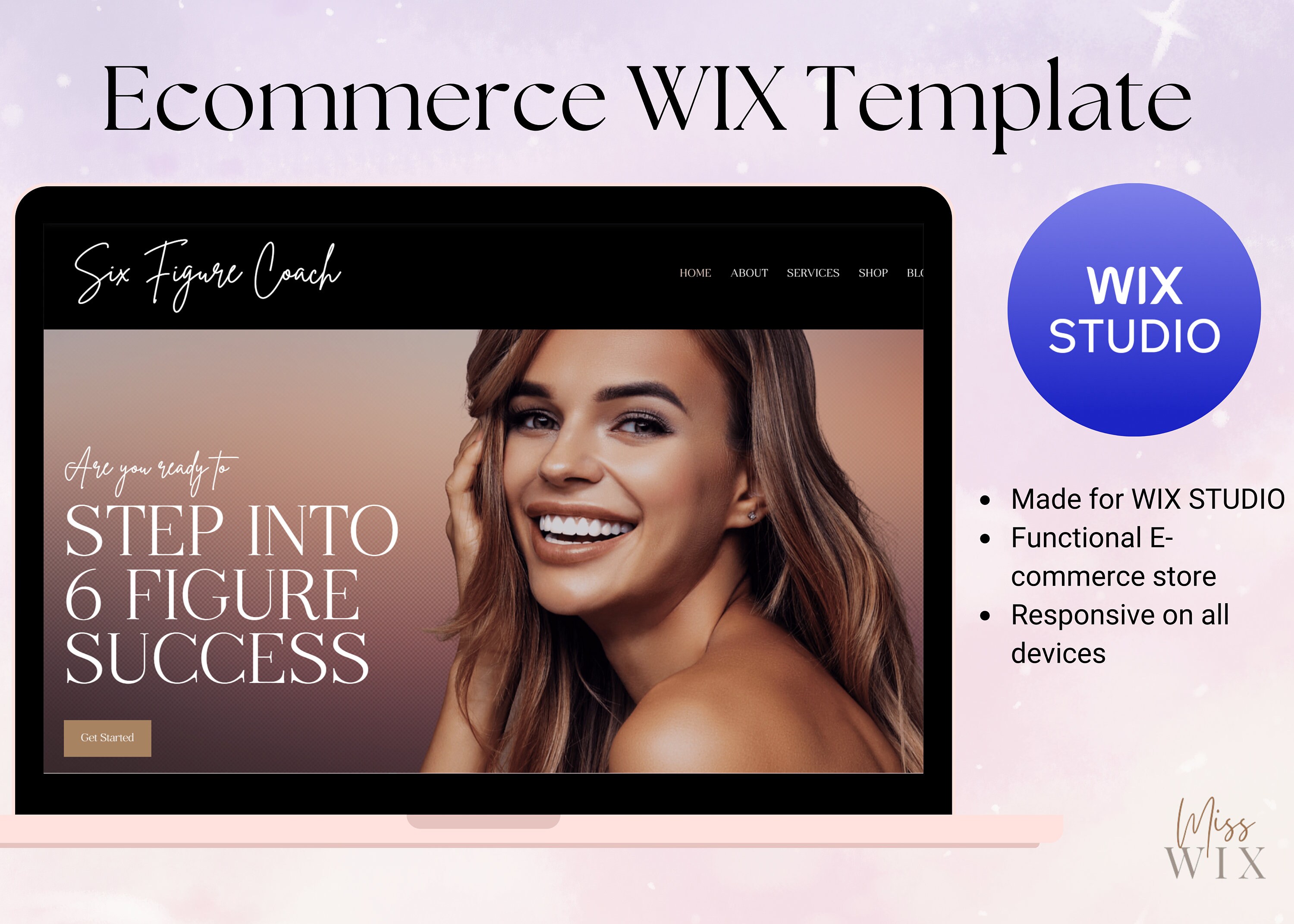 Wix Studio Website Template: Six Figure Coach, Ecommerce Store - Etsy