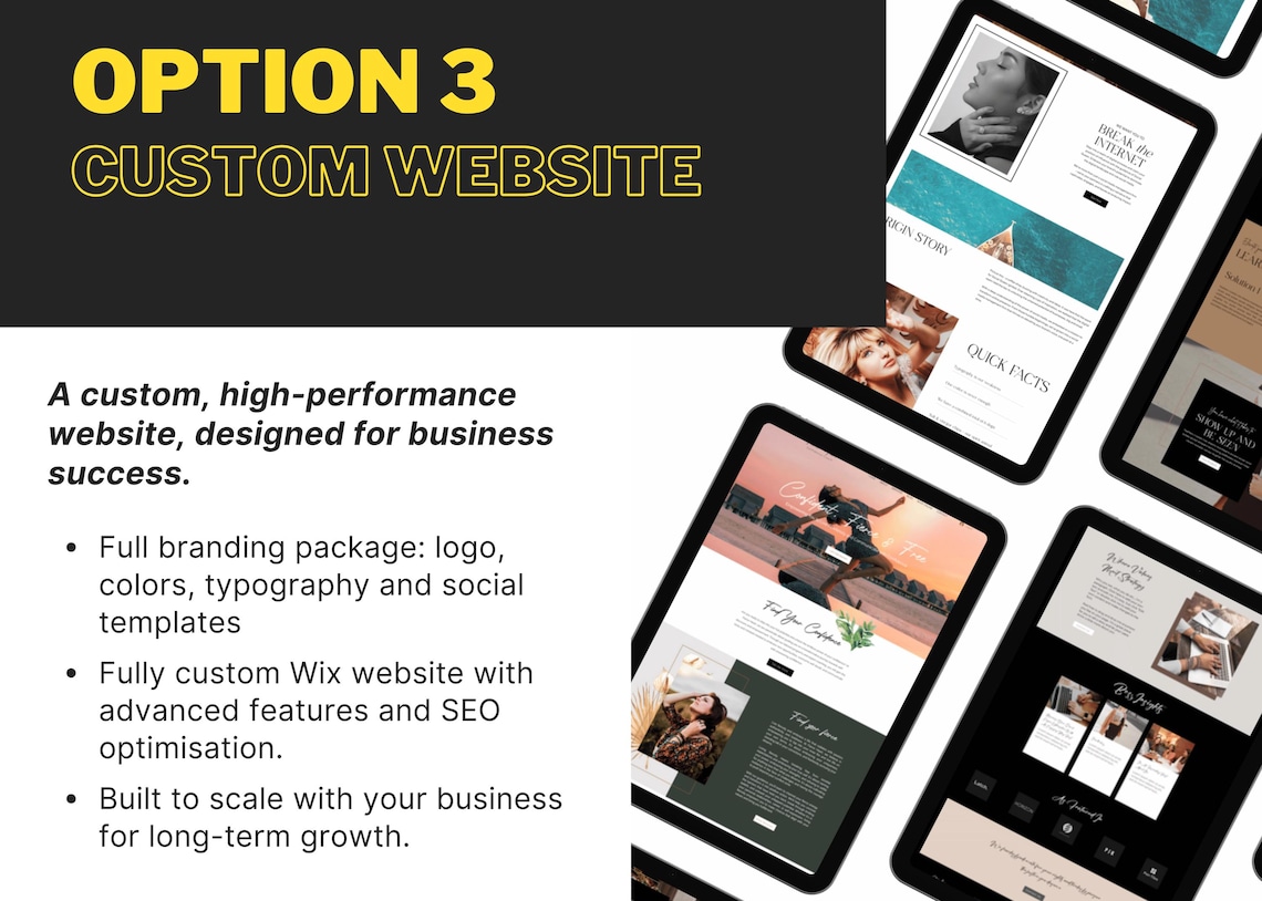 Wix Website Design: Custom Template & Branding - Etsy