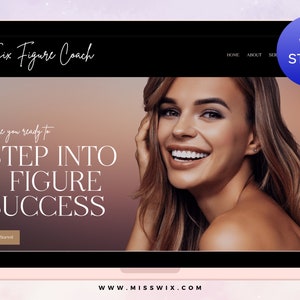 WIX STUDIO Website Template Six Figure Coach Social Media Management ...