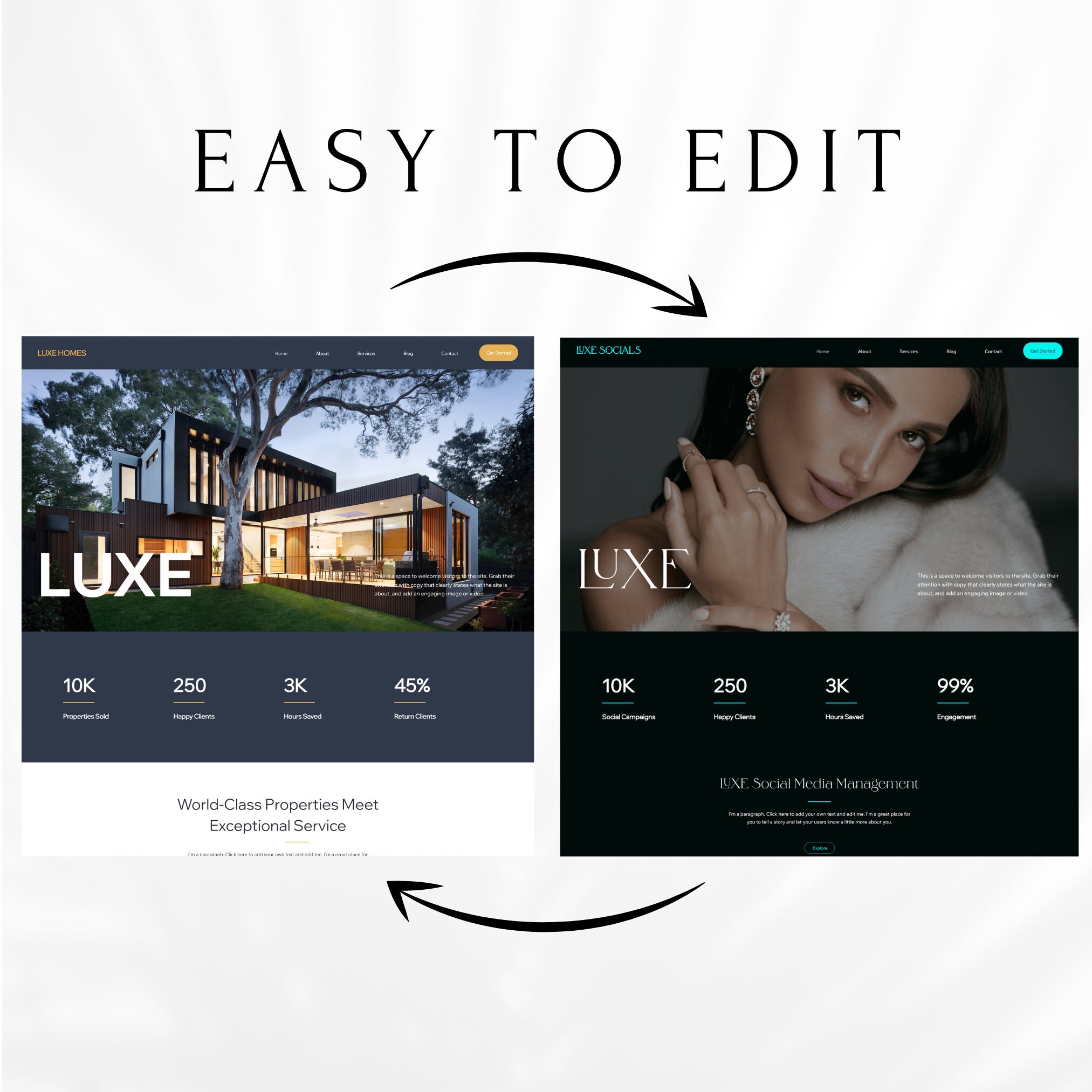 Luxe Homes: Wix Studio Website Template for Real Estate - Etsy
