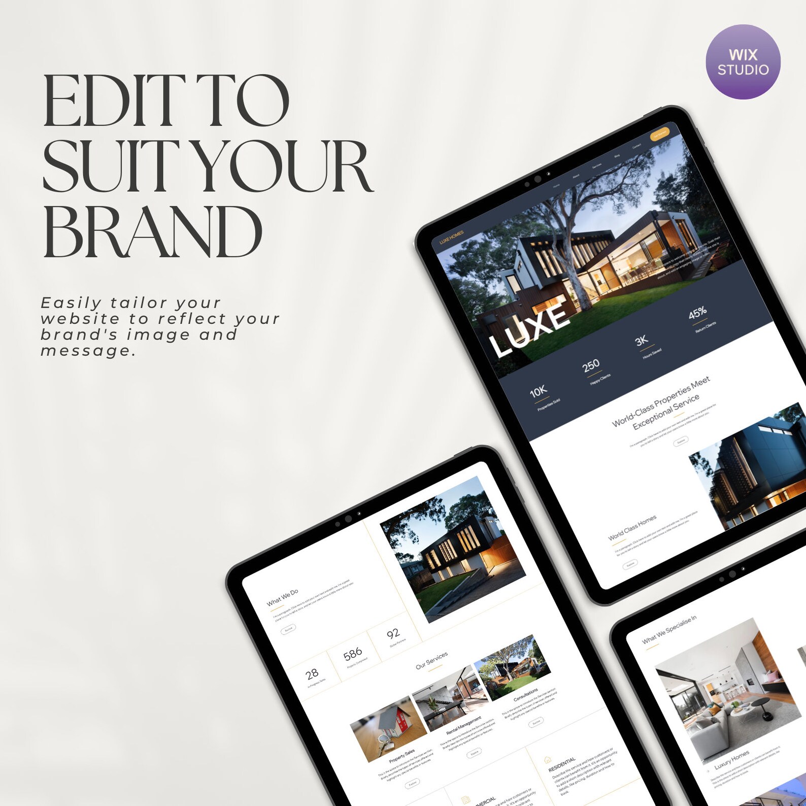 Luxe Homes: Wix Studio Website Template for Real Estate - Etsy