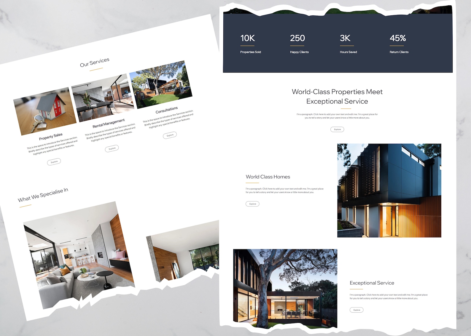 Luxe Homes: Wix Studio Website Template for Real Estate - Etsy