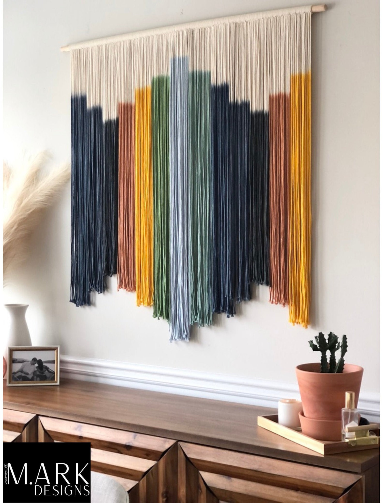 Colorful Macrame Art Extra Large Macrame Hanging Boho Macrame Mural ...