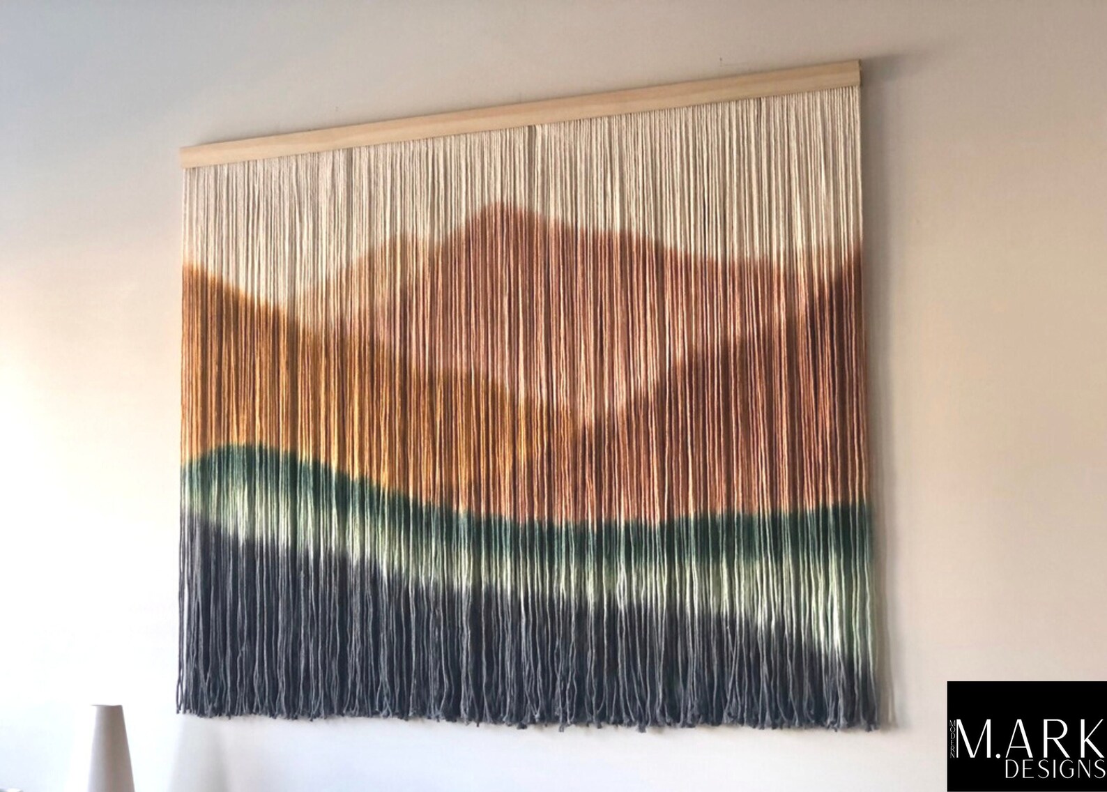 Colorful Mountain Landscape Macrame Colorful Macrame Art Extra Large ...