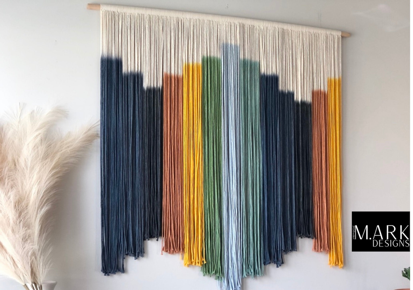 Colorful Macrame Art Extra Large Macrame Hanging Boho Macrame Mural ...