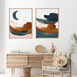 DIGITAL PRINTABLE Desert SET of 2 Watercolor Abstract desert Art, 4 ...