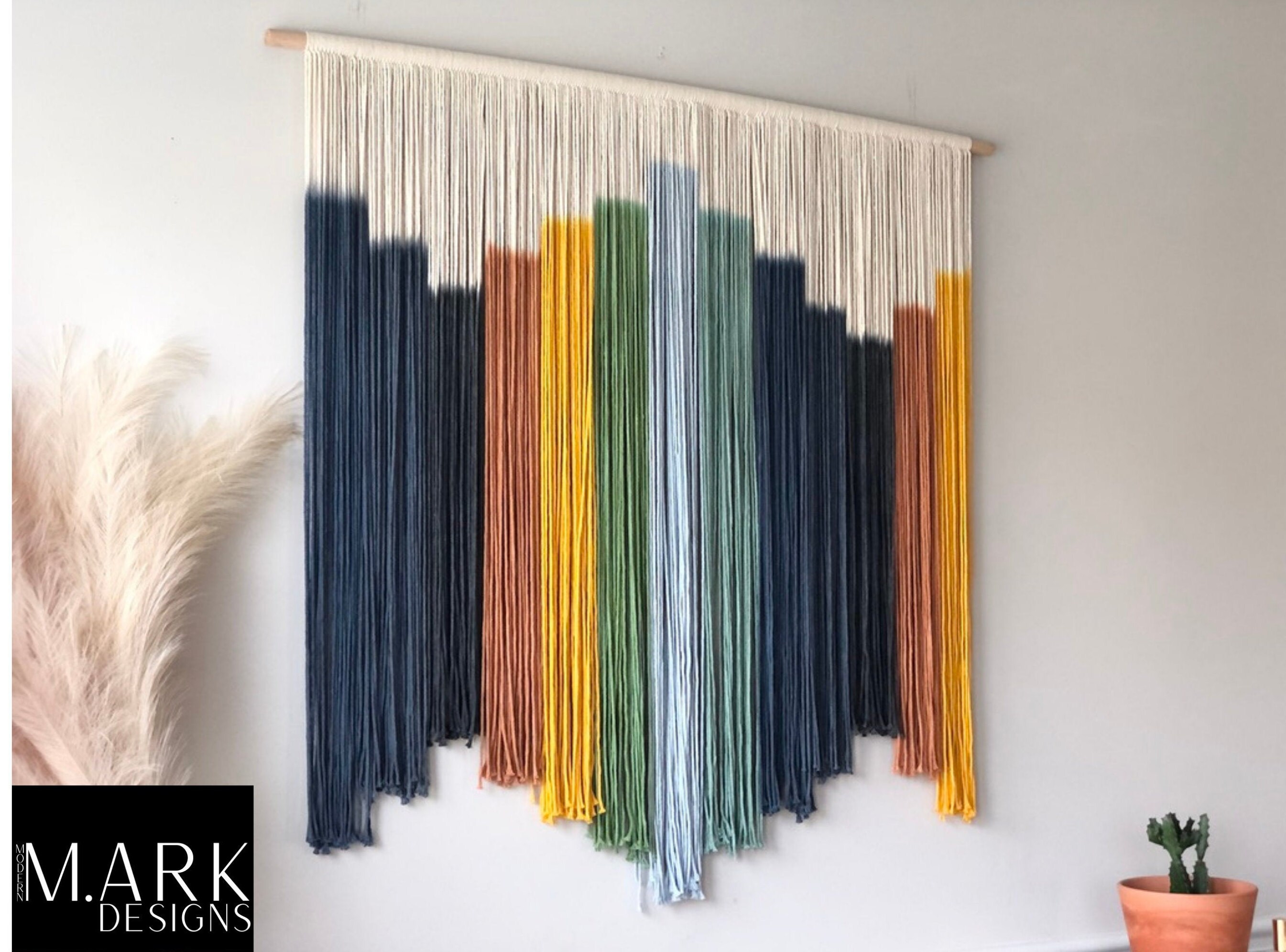 Colorful Macrame Art Extra Large Macrame Hanging Vintage Boho - Etsy