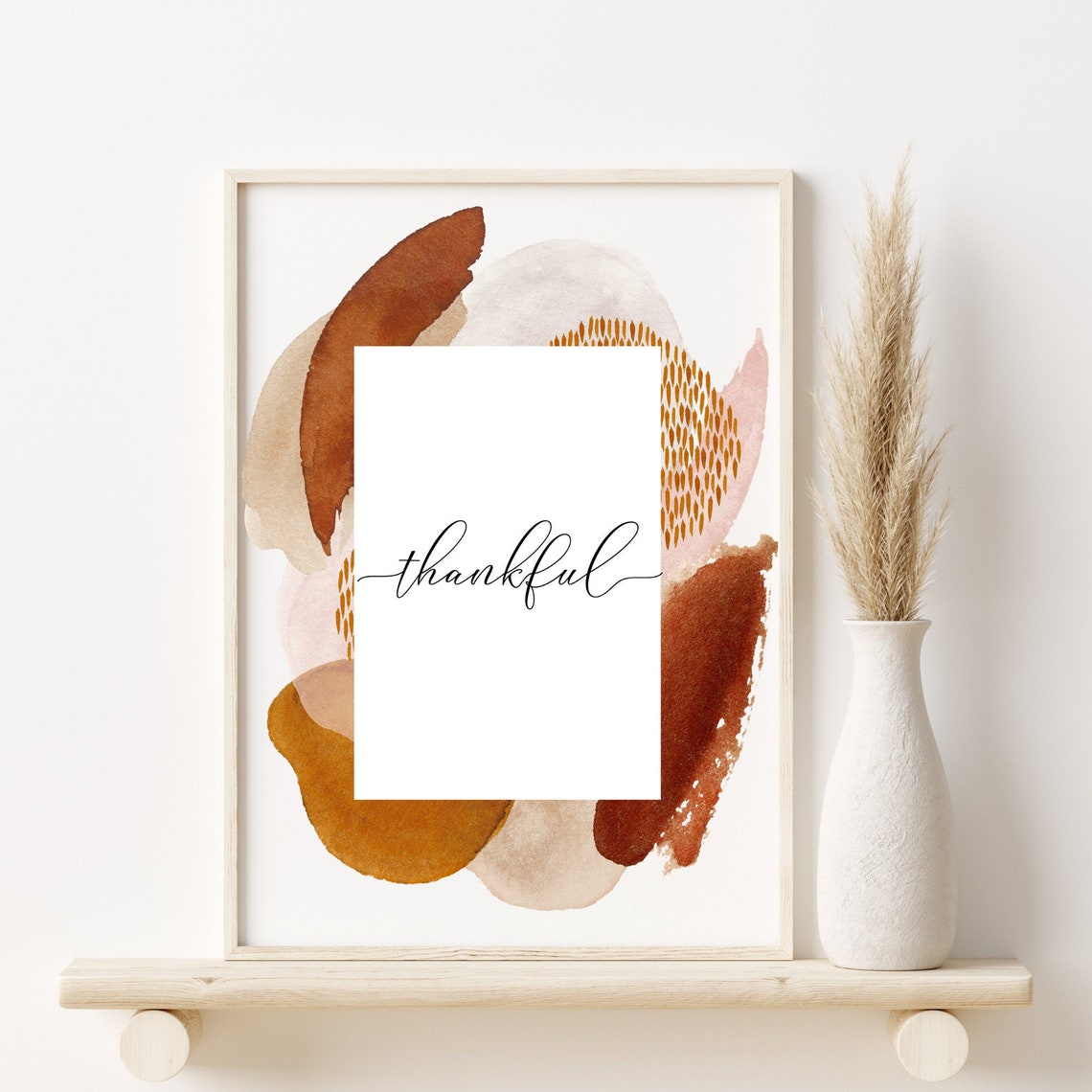 MAILED PRINT "thankful Grateful "fall Autumn October Thanksgiving SET ...