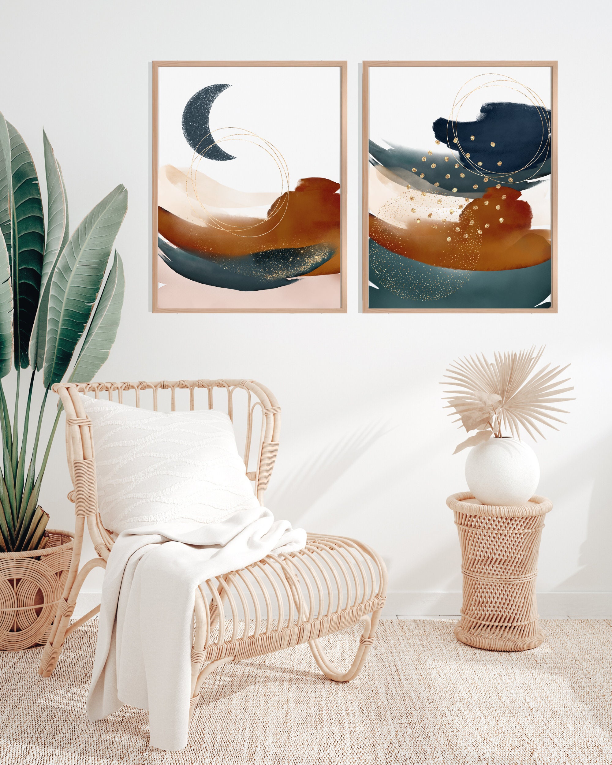 DIGITAL PRINTABLE Desert SET of 2 Watercolor Abstract | Etsy