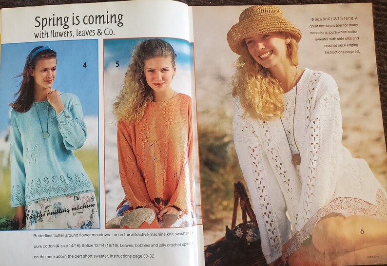 Sandra the Knitting Magazine April 1998 - Etsy