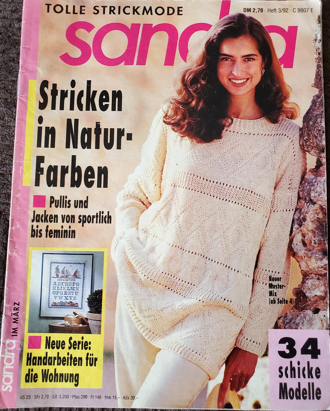 Sandra the Knitting Magazine-german Version March 1992 Sesame Street ...