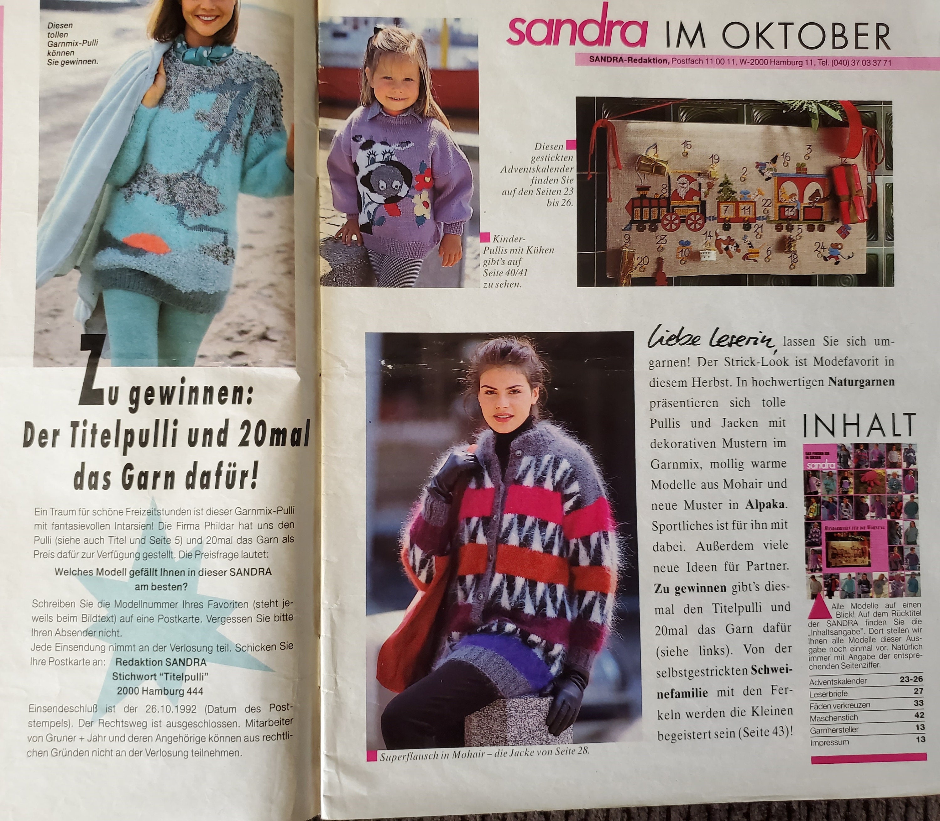 Sandra the Knitting Magazine-german Version October 1992 Van Gogh ...