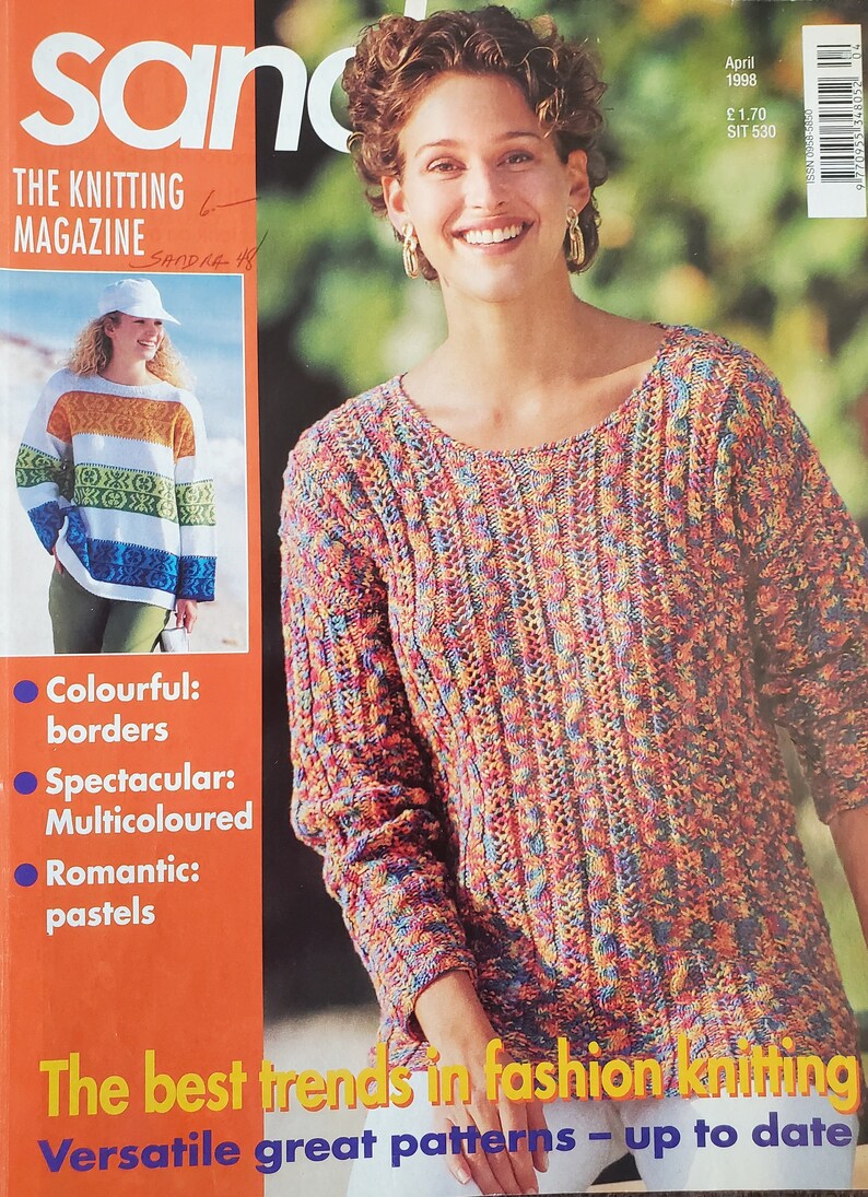 Sandra The Knitting Magazine April 1998 | Etsy