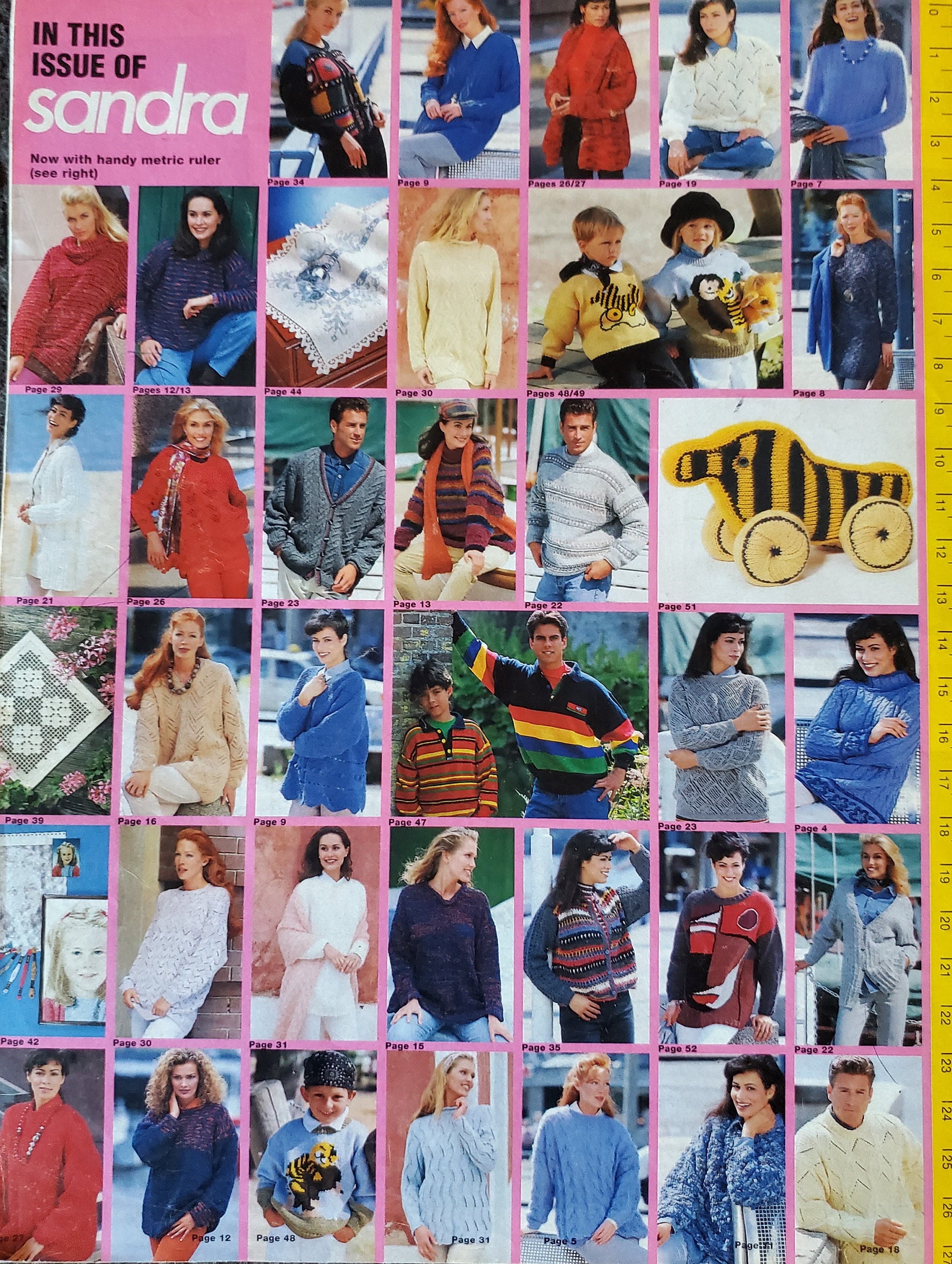Sandra the Knitting Magazine Nov 1995, Jawlensky - Etsy