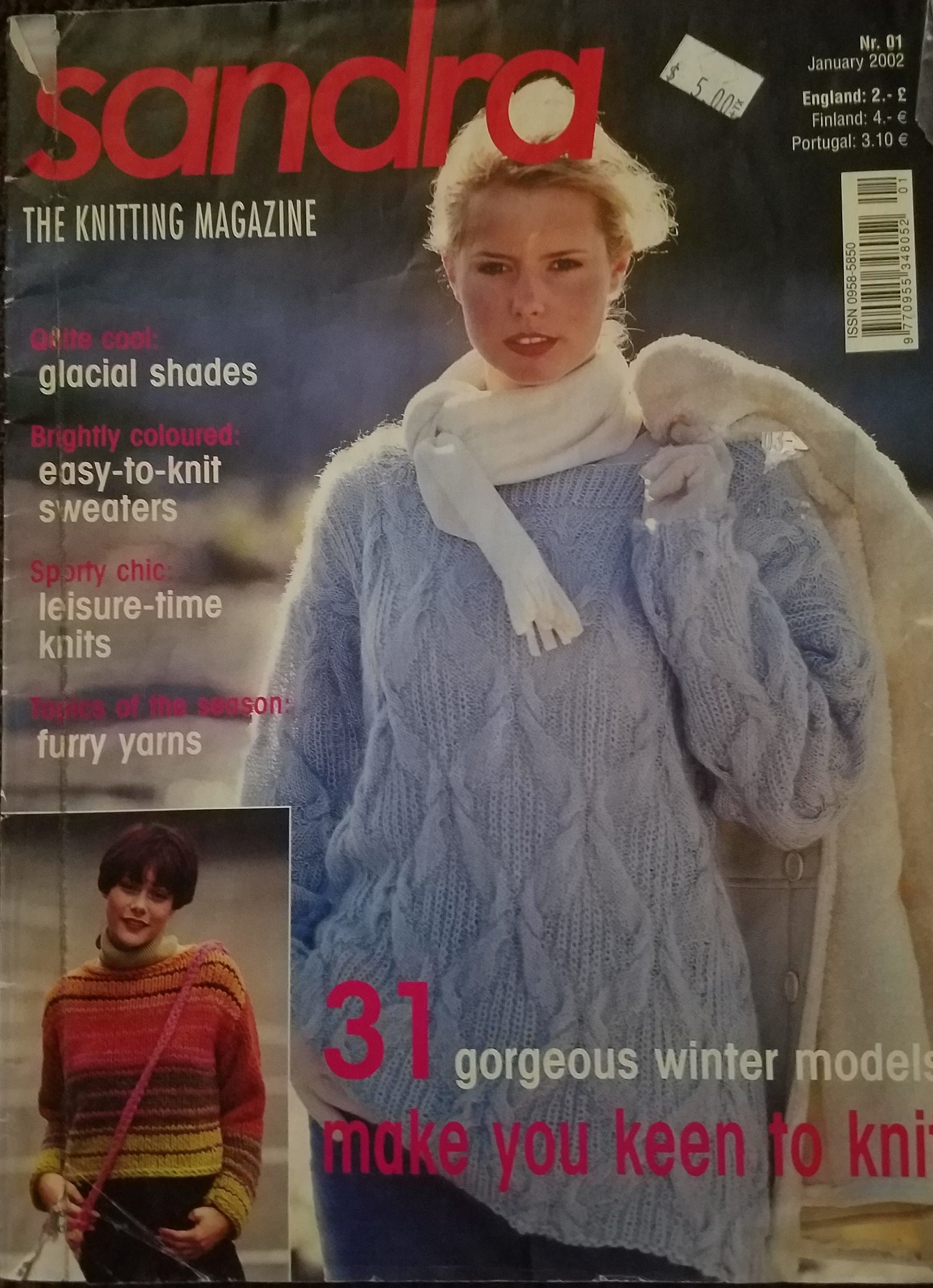 Sandra the Knitting Magazine January 2002 - Etsy