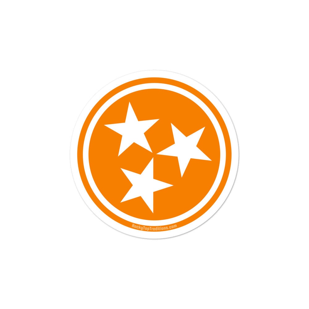 Tennessee Tristar Sticker - Tennessee Vols Tri-star Decal - Bubble-free ...