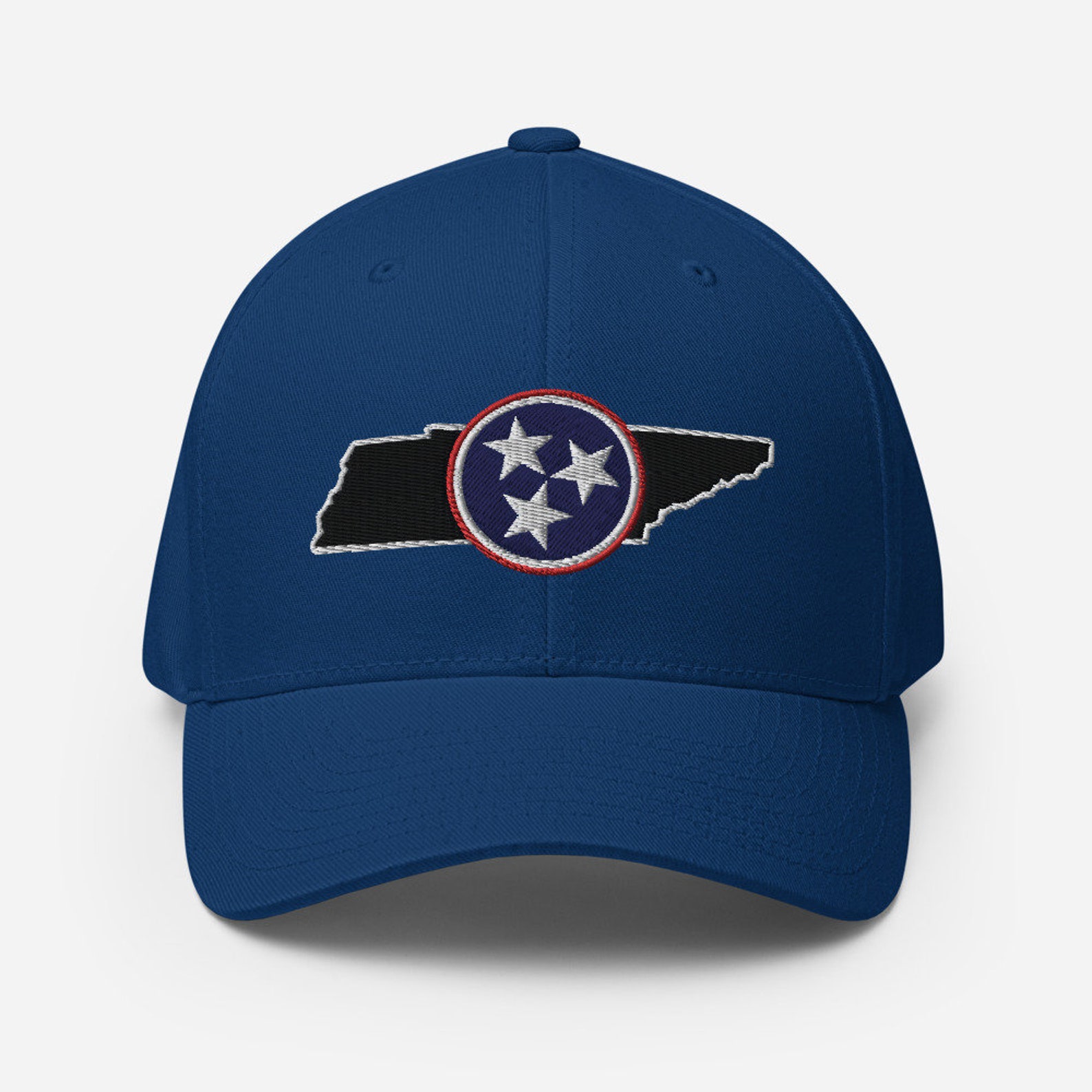 Tennessee Tristar Hat - Tri-star State Embroidered Fitted Flexfit Cap ...