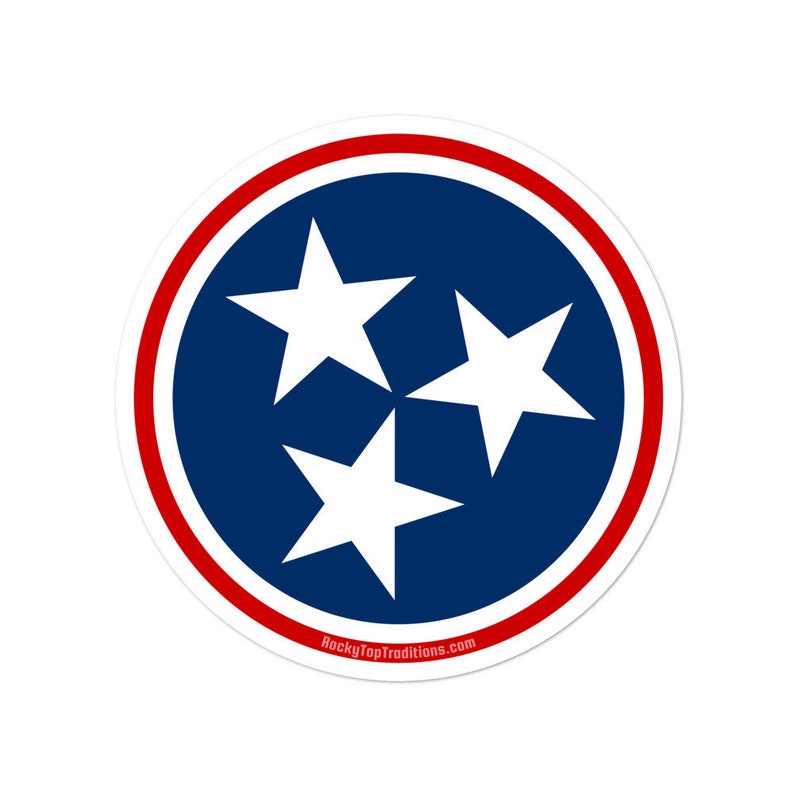Tennessee Tristar Stickers, Tri-star Decal, Tristar Car Sticker ...