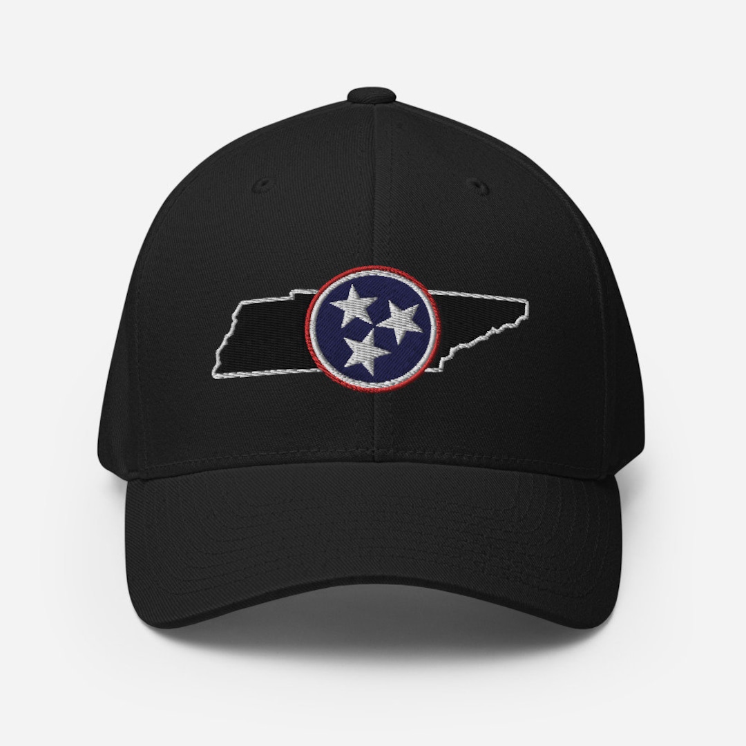 Tennessee Tristar Hat - Tri-star State Embroidered Fitted Flexfit Cap ...