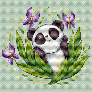 Panda Cross Stitch Pattern PDF. Bear Cross Stitch Pattern. - Etsy