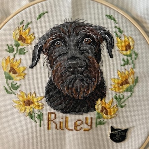 Personalized Dog Cross Stitch PDF Pattern, Custom Pet Portrait ...