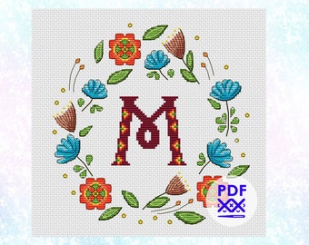 M Letter Pattern - Etsy