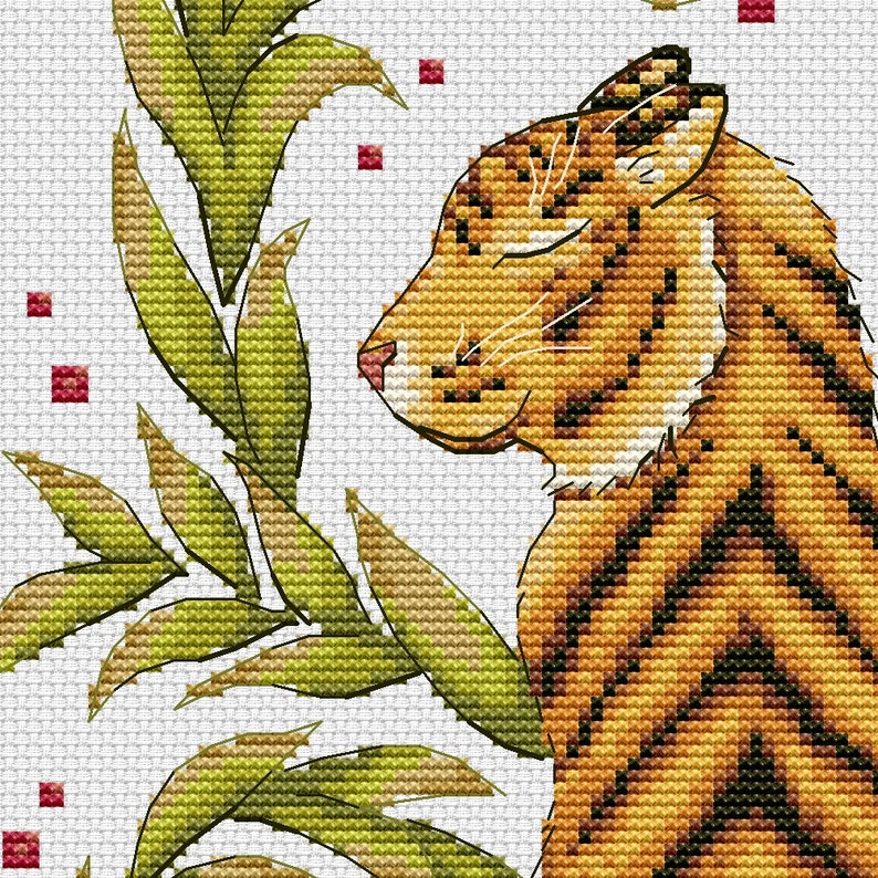 Tiger Cross Stitch Instant Download PDF File. - Etsy