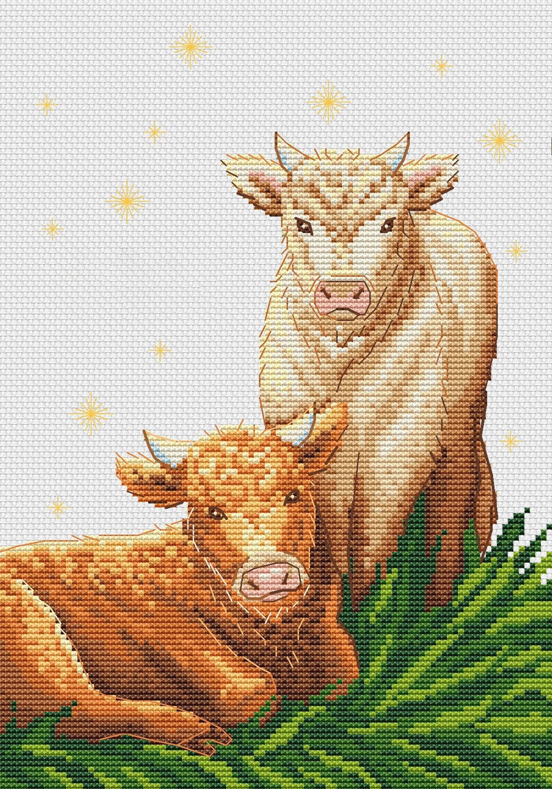 Cow Cross Stitch Pattern is an Instant Download PDF File. - Etsy