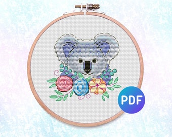 Koala Cross Stitch Pattern - Etsy