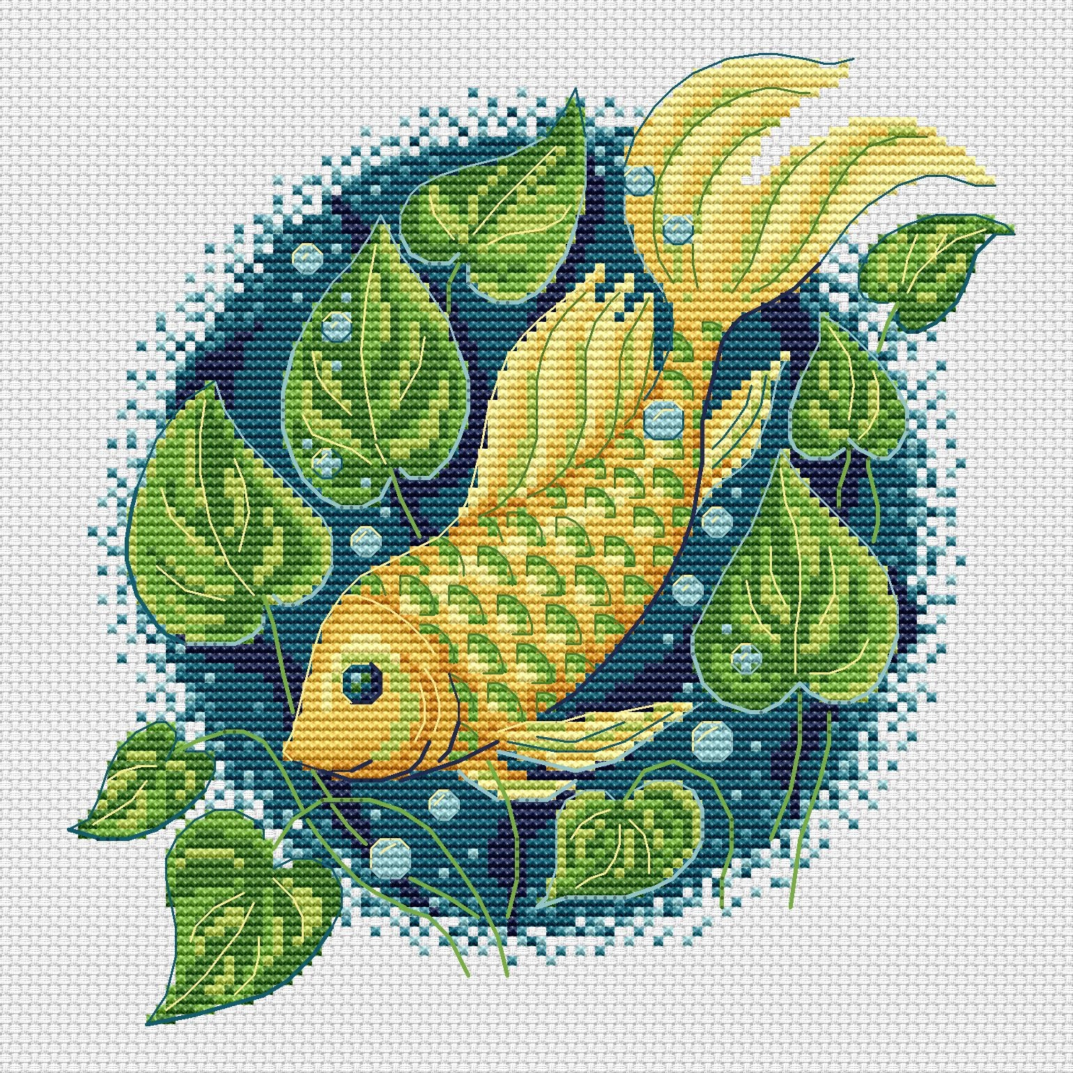 Magic Fish Cross Stitch Pattern is an Instant Download PDF | Etsy