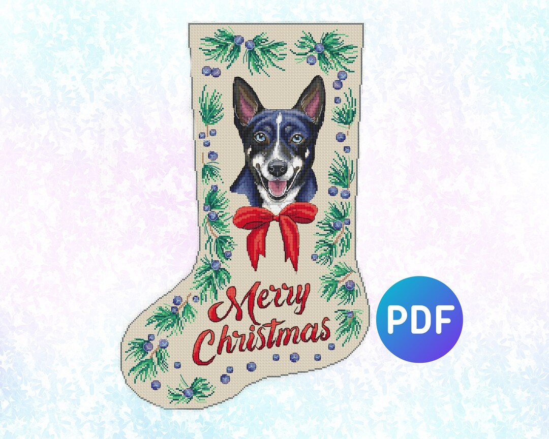 Сustom Portrait Cross Stitch. Cross-stitch Pattern Christmas Stocking ...