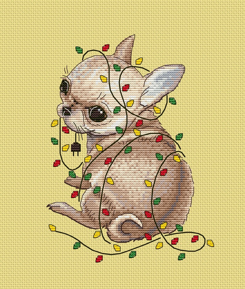 Chihuahua Cross Stitch Pattern - Etsy