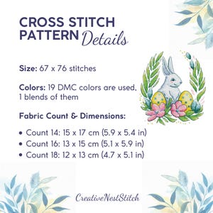 Easter Bunny & Chick Cross Stitch Set, Spring Holiday Embroidery ...
