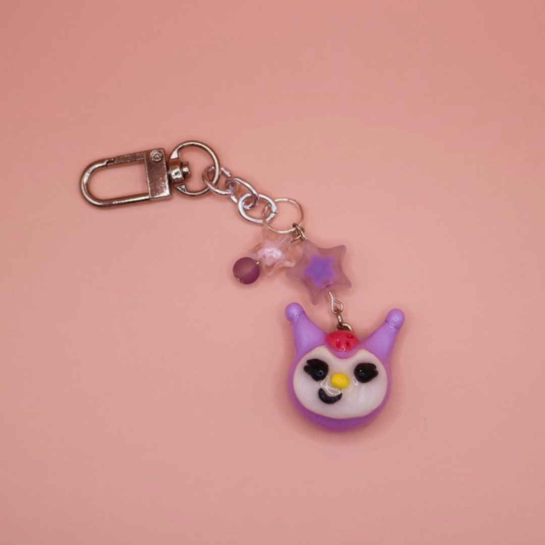 Kuro Devil Cute Polymer Clay Charm Keychain Handmade - Etsy