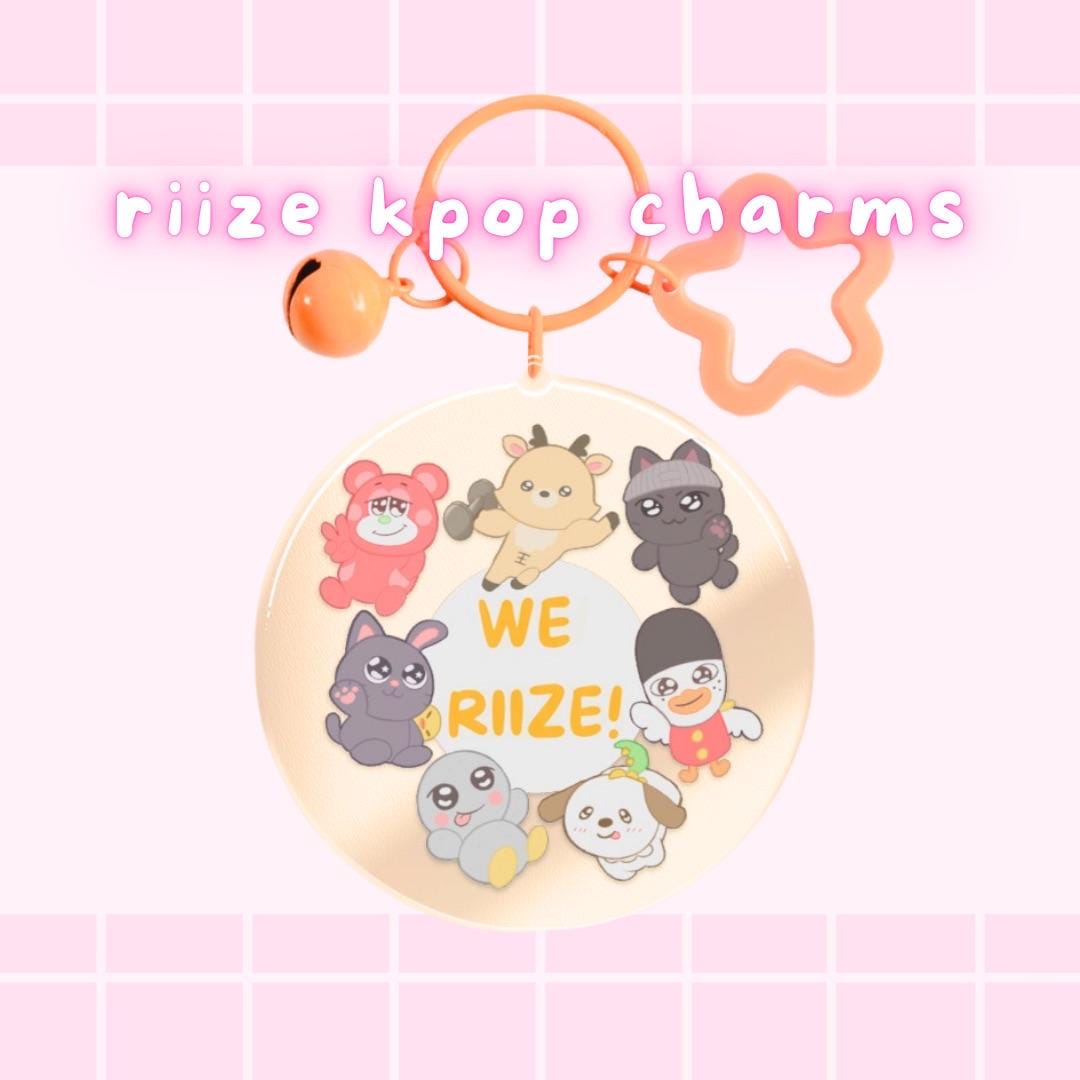 RIIZE Kpop Acrylic Keychain Charm With Bells - Etsy