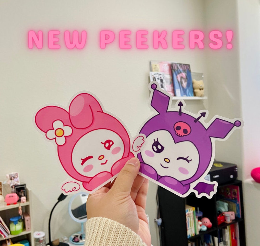 Cherub Melody and Demon Kuro Peeker Stickers Weatherproof Waterproof ...