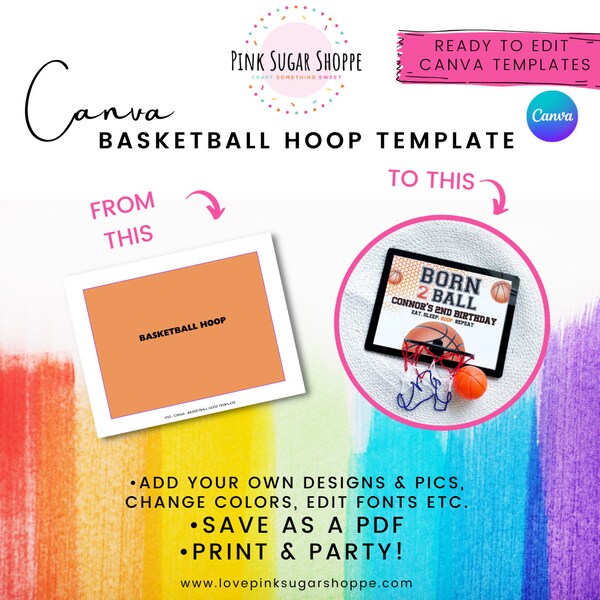Basketball Hoop Template - Etsy