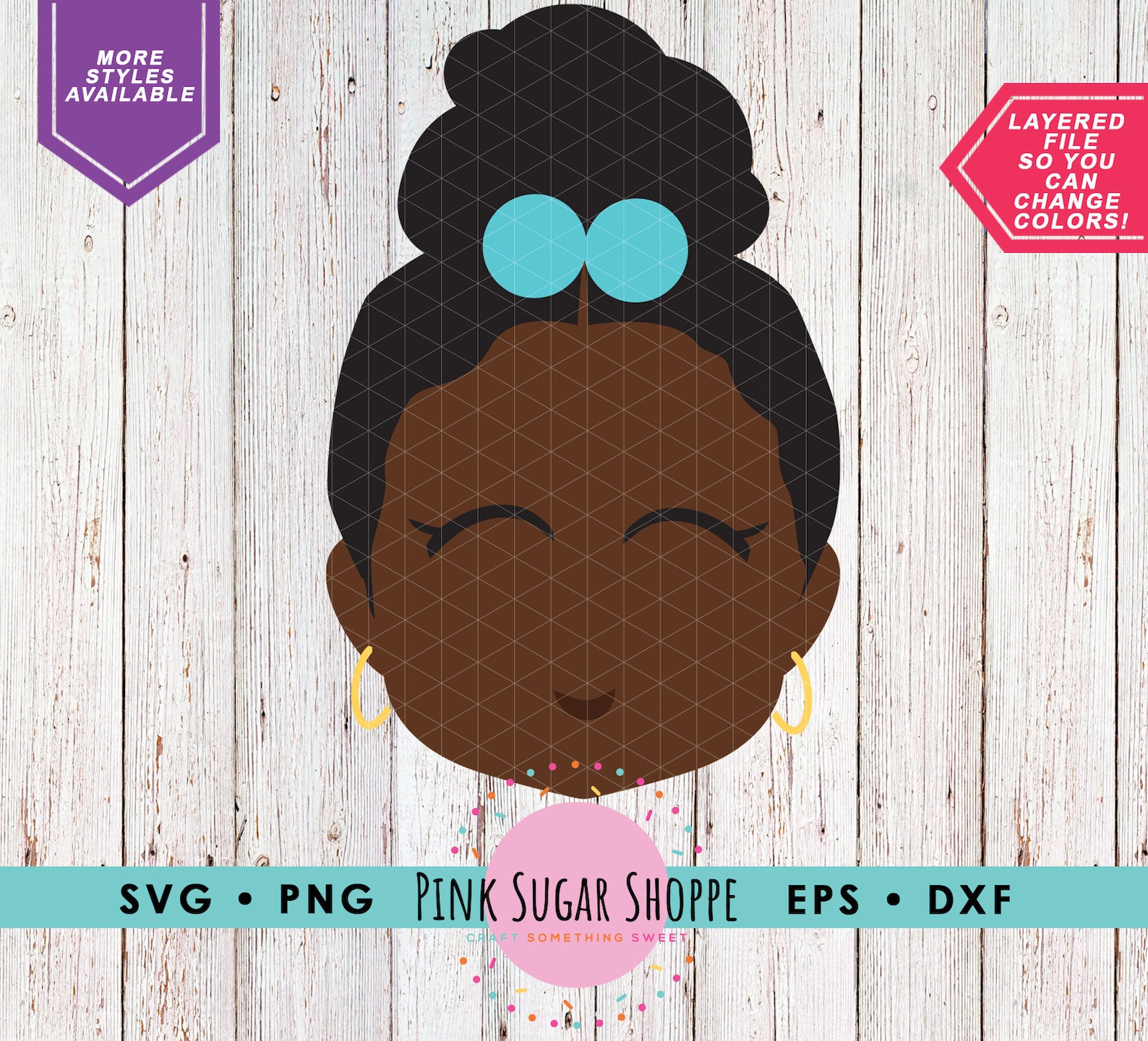 Little Brown Girl SVG BUNDLE Peekaboo Girl SVG Puffs Fro - Etsy