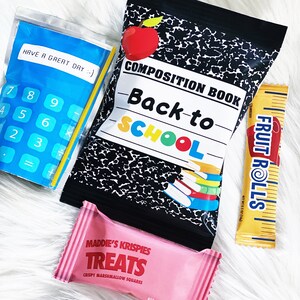 BACK TO SCHOOL Lunch Labels Canva Templates Chip Bag - Etsy
