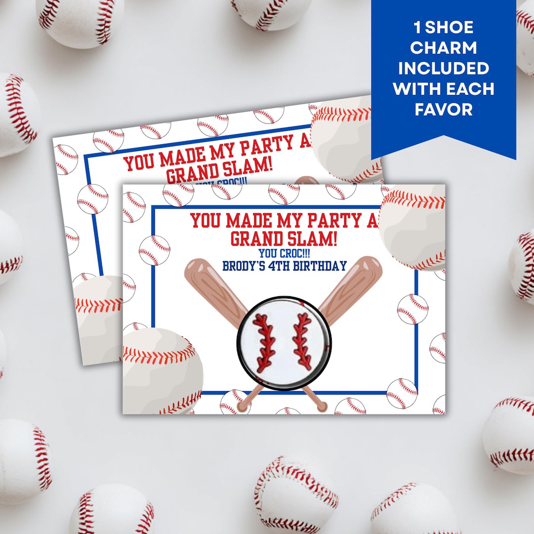 Baseball Party Favors - Baseball Shoe Charms - Baseball Birthday Party ...