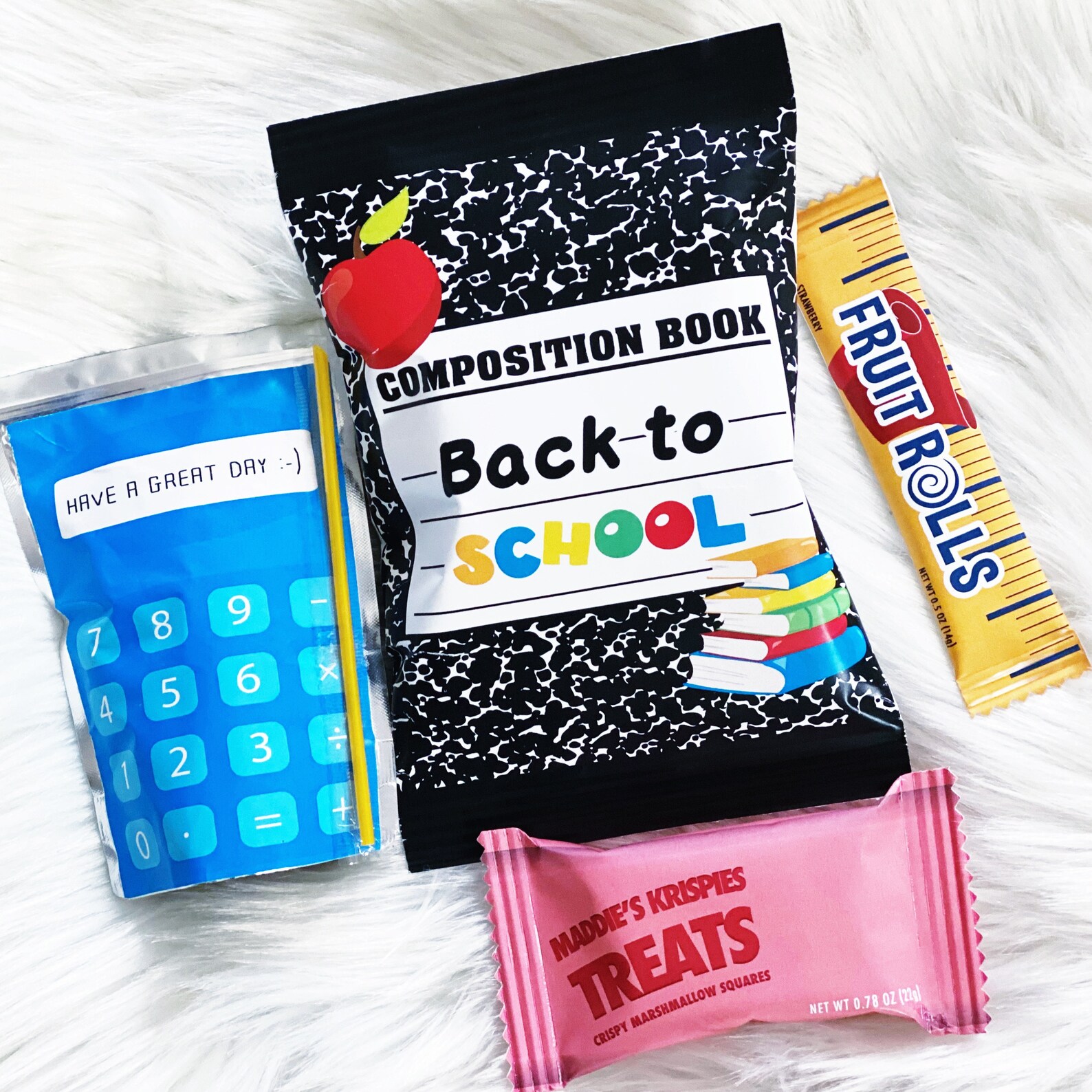 BACK TO SCHOOL Lunch Labels - Canva Templates - Chip Bag - Juice Pouch ...