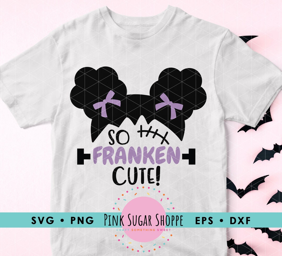 So Franken Cute SVG Frankenstein Girl Girl Halloween Shirt Afro Puff ...