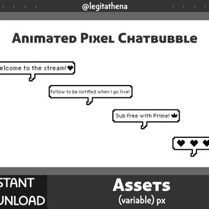 ANIMATED Pixel Chatbubble Asset Pixel - Etsy