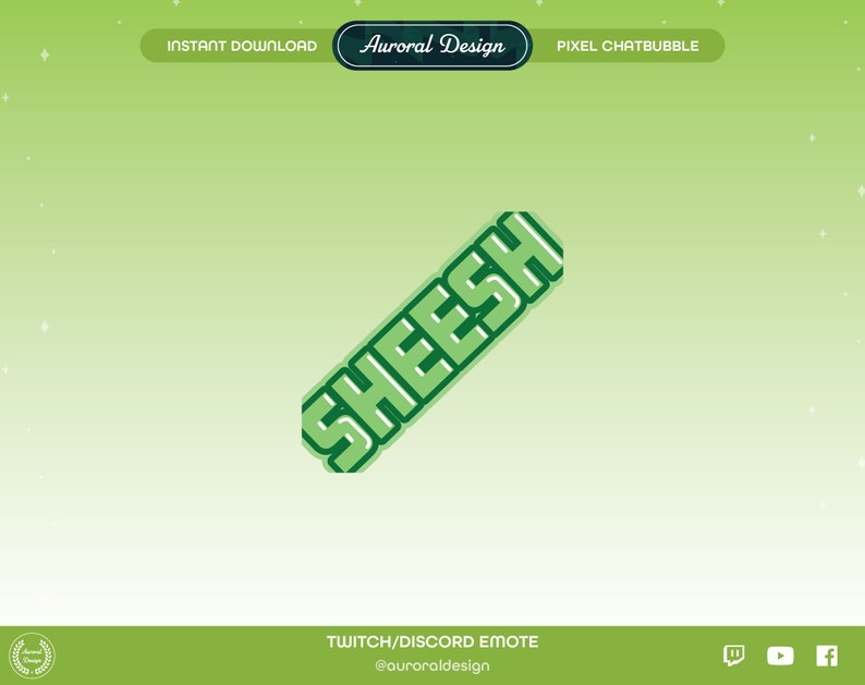 SHEESH Twitch Emote - Blue/pink/green/black/red/discord Emote/phrase ...