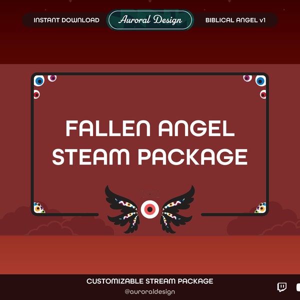 4x Red Devil Webcam Frames Webcam Overlay/horns/tail/bat Wings/witch ...