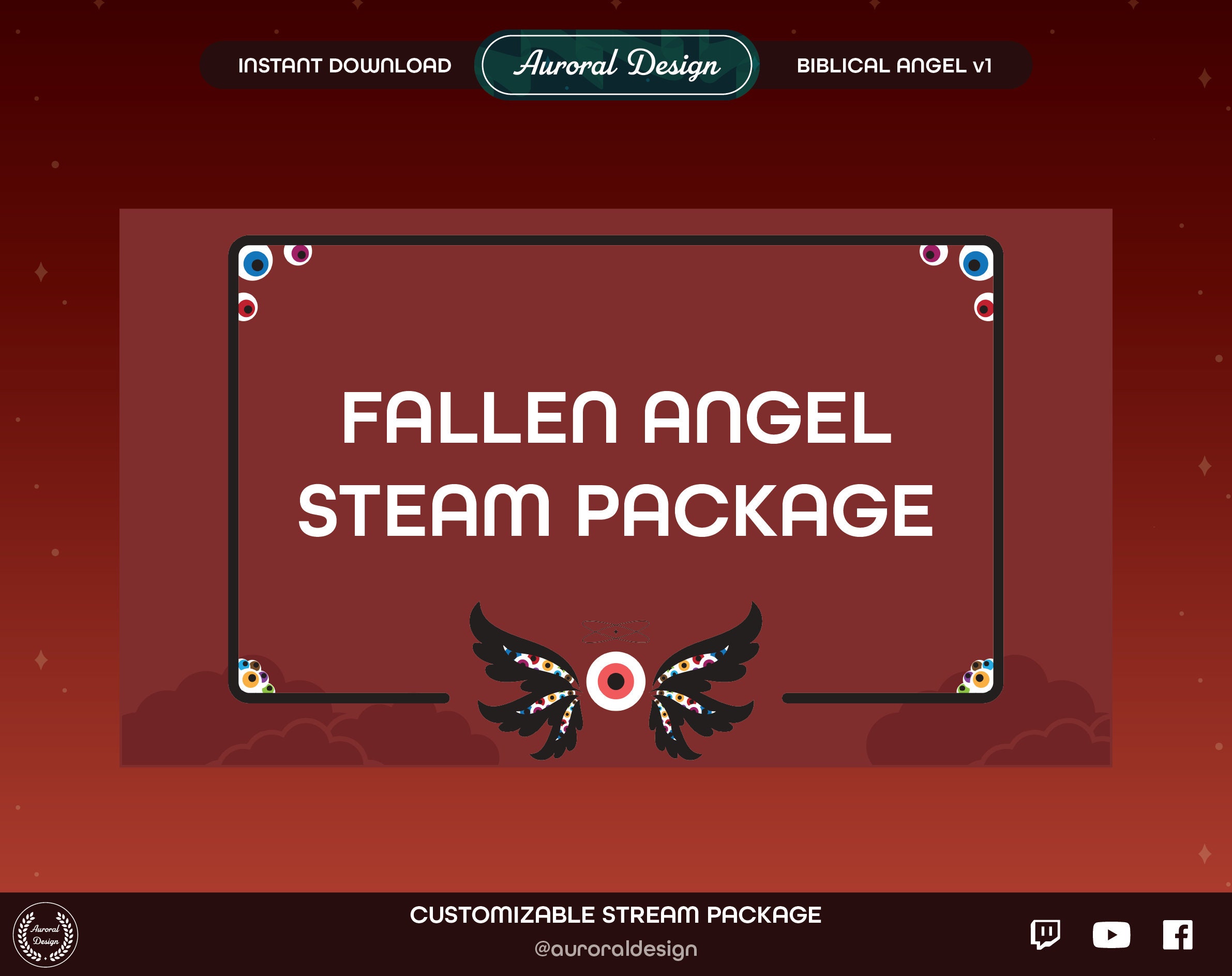 Fallen Angel Overlay Package - Accurate/angel/cute/creepy/spooky ...