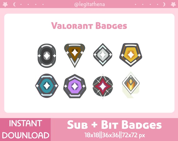 Art & Collectibles Digital Cute Valorant Twitch Subbadges Loyalty Badge ...
