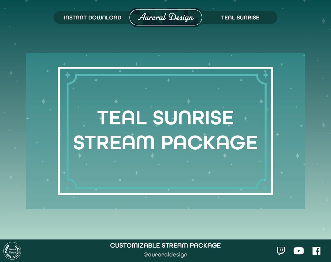 Teal Sunrise Overlay Package - Sunrise/morning/starry Night/vtuber ...