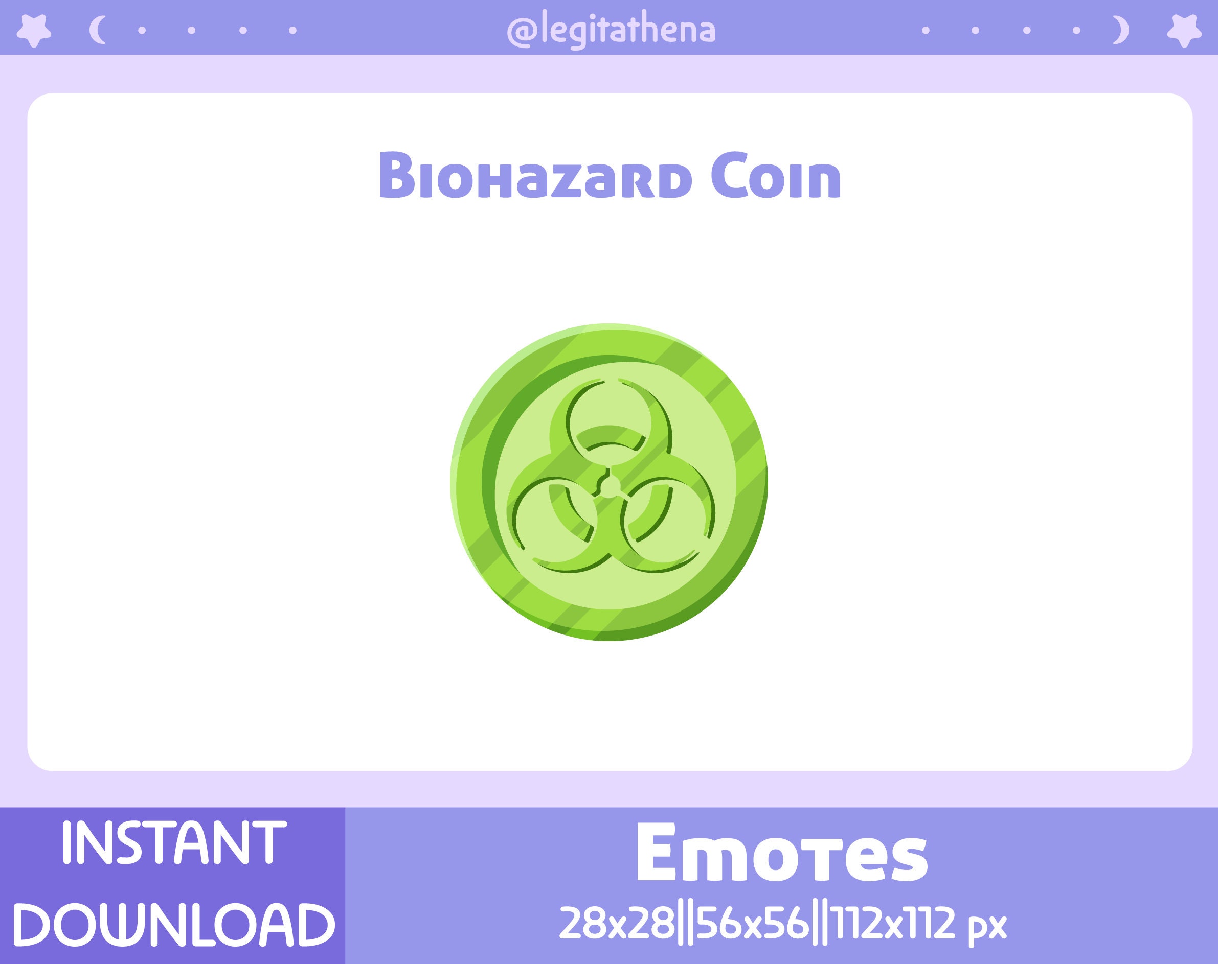 Biohazard Coin Emote Twitch Channel Points/twitch | Etsy